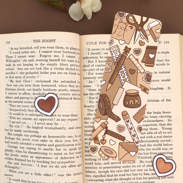 "Stationery Brown" Bookmark - Baylee Jae
