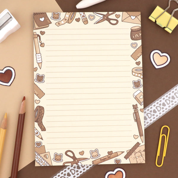 "Stationery Brown" Notepad - Baylee Jae
