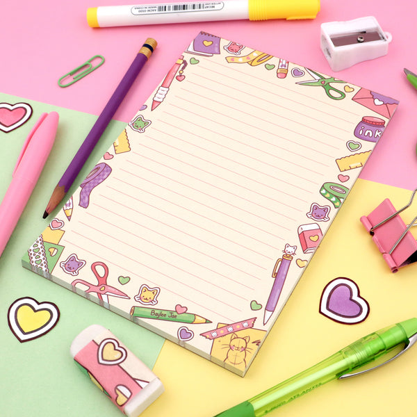 "Stationery Colourful" Notepad - Baylee Jae