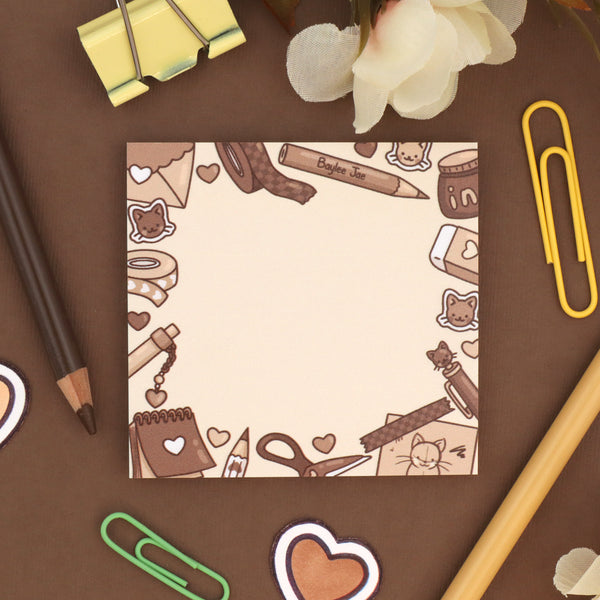 "Stationery Brown" Post-it® Sticky Notes - Baylee Jae