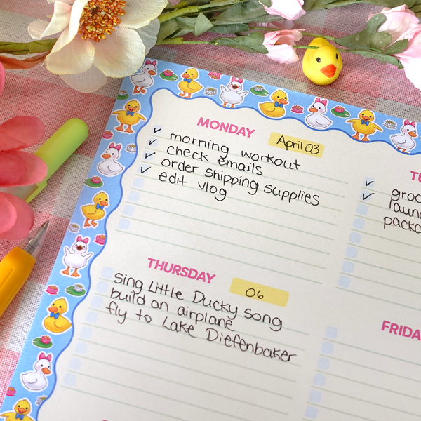 "Little Duckies" Weekly Planner Pad - Baylee Jae