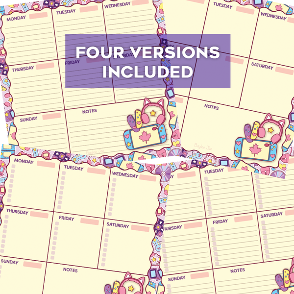 "Video Game" Weekly Planner Digital Download - Baylee Jae